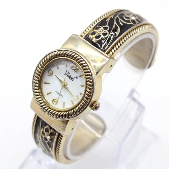 Vivani | Accessories | Vintage Vivani Watch Womens Gold Tone Stainless ...